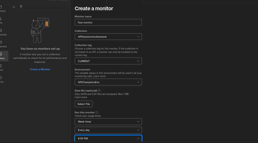 Postman Environment Collection And Monitors